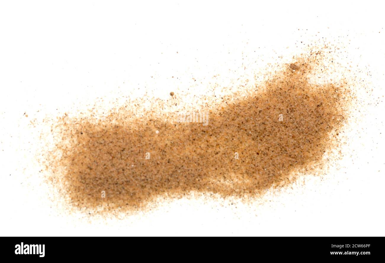 Pile of sand isolated on white background Stock Photo - Alamy