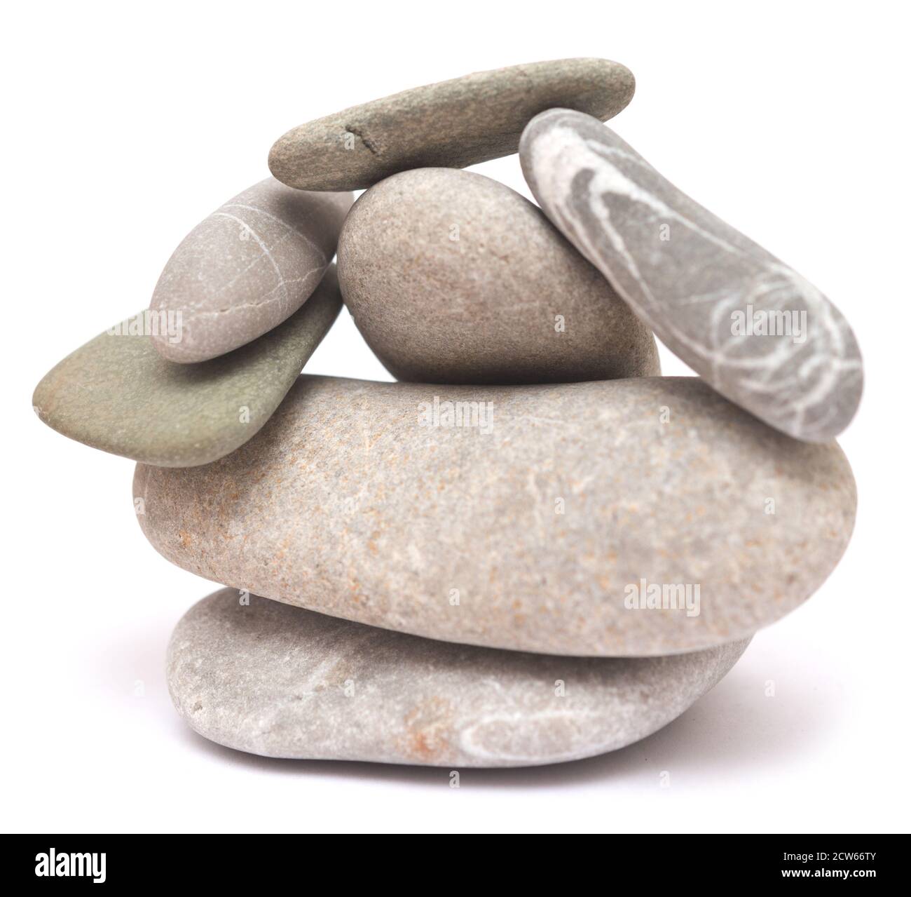 Balancing stones isolated on white background Stock Photo - Alamy