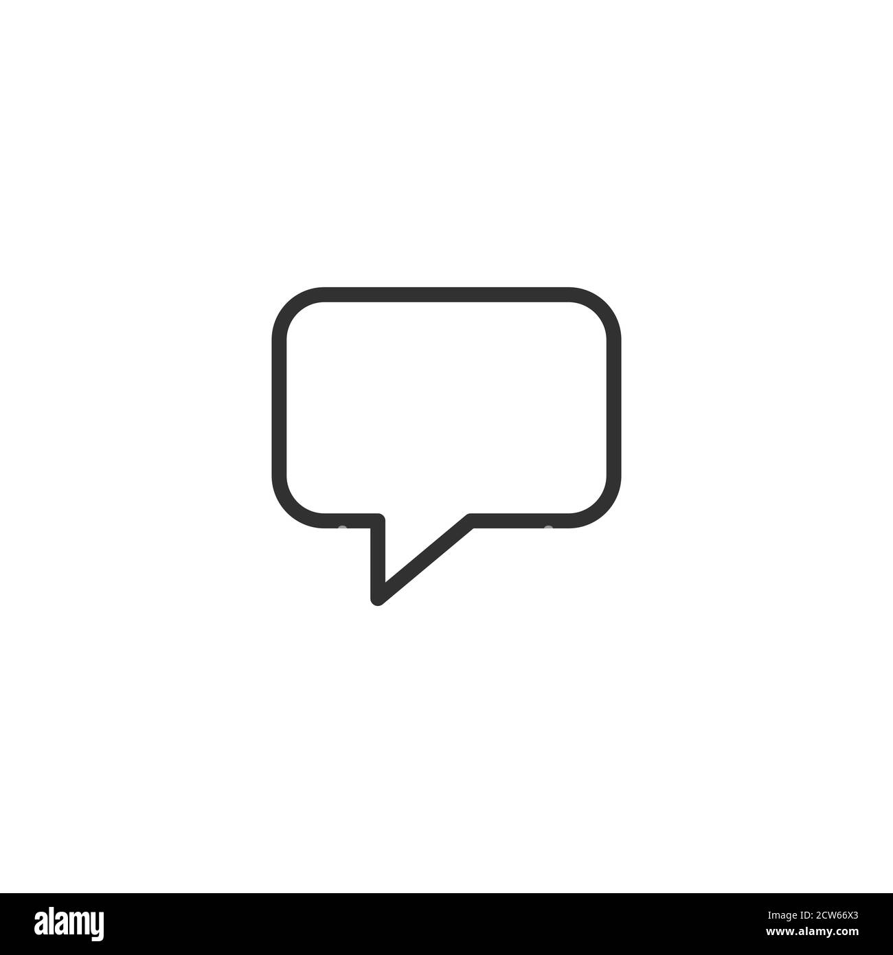 Chat sms linear icon. Stock vector illustration isolated on white ...