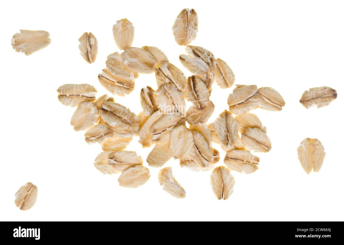 Oat flakes isolated on white background Stock Photo - Alamy