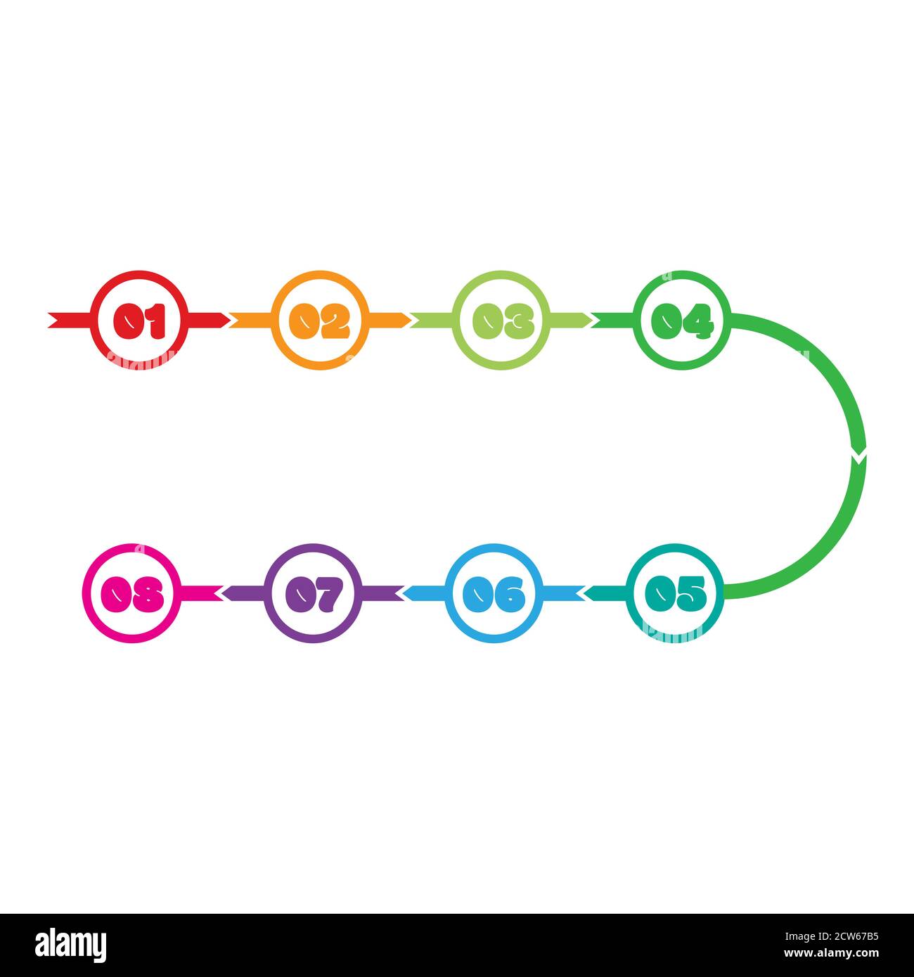 Timeline infographics design template with 8 options, process diagram ...