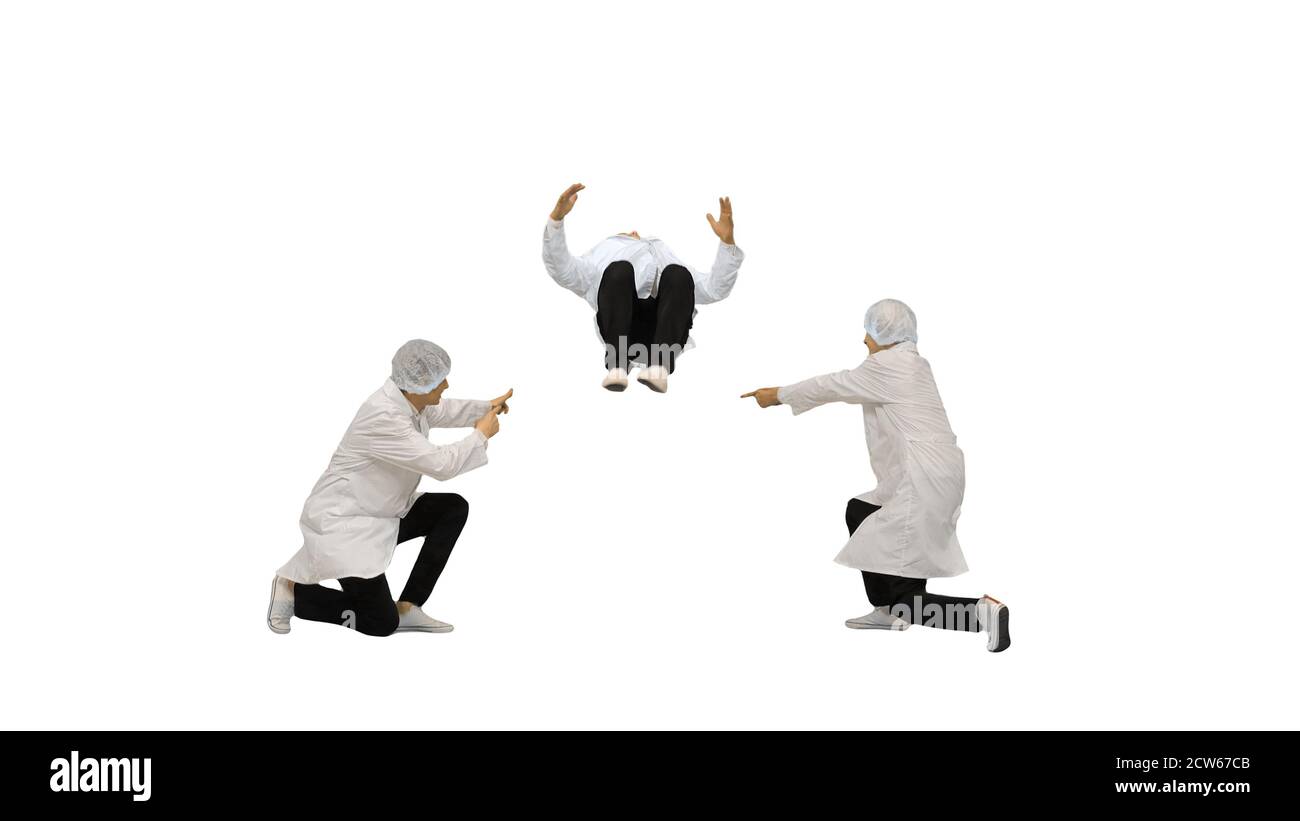 Doctor in white robe Cut Out Stock Images & Pictures - Alamy