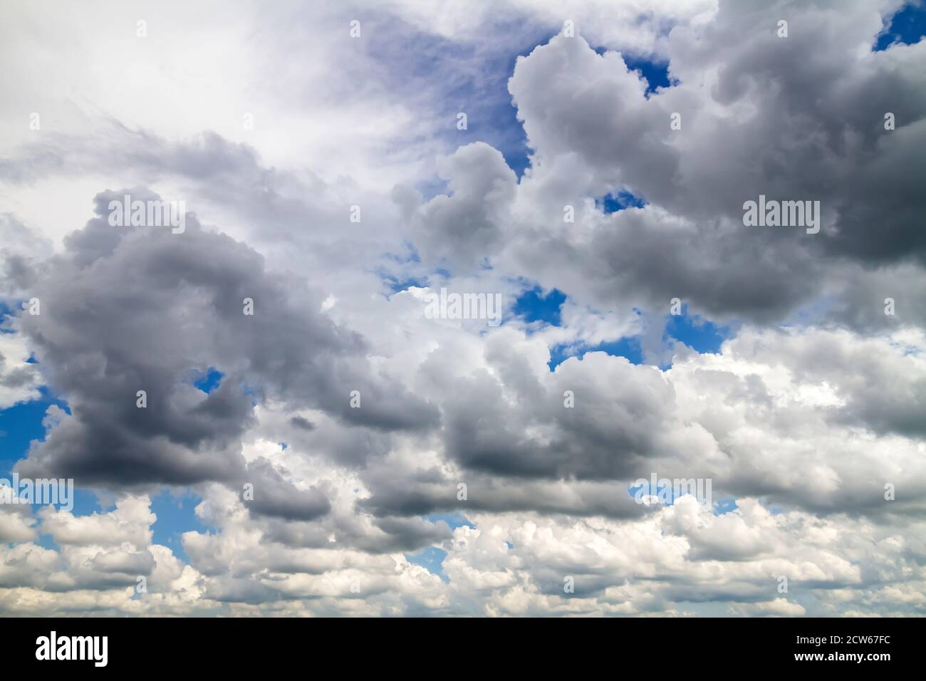 Dark grey storm clouds before rain. Dramatic natural sky background ...