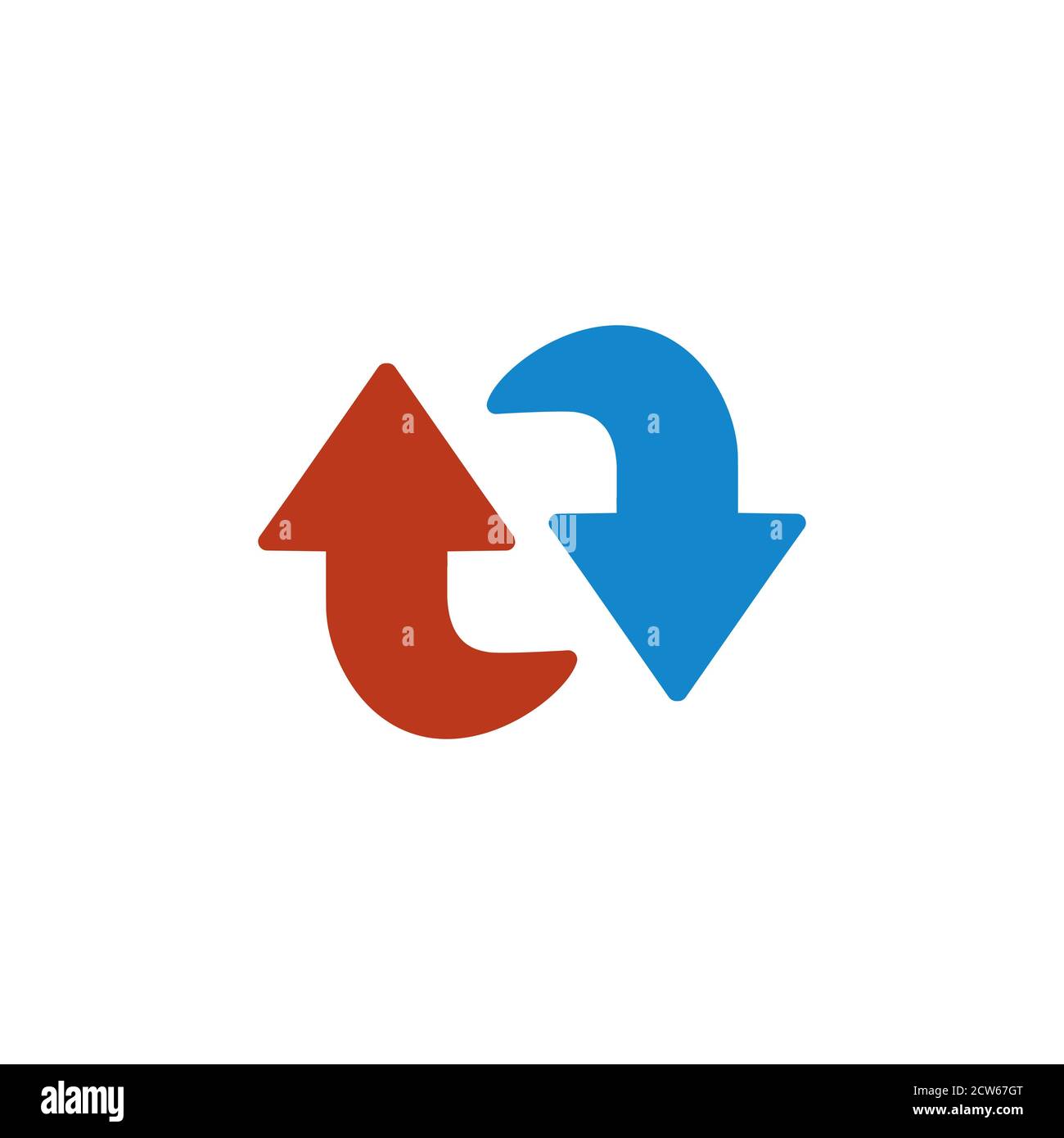 Two way arrows up down Cut Out Stock Images & Pictures - Alamy