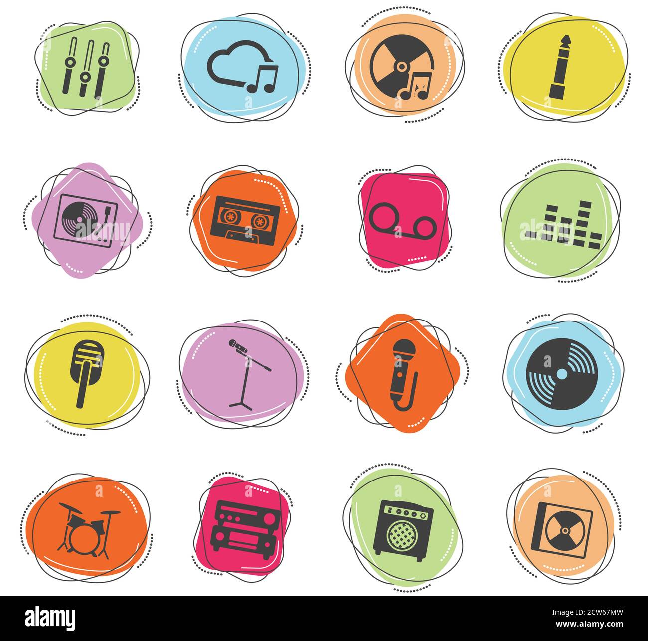Music simply icons Stock Vector Image & Art - Alamy