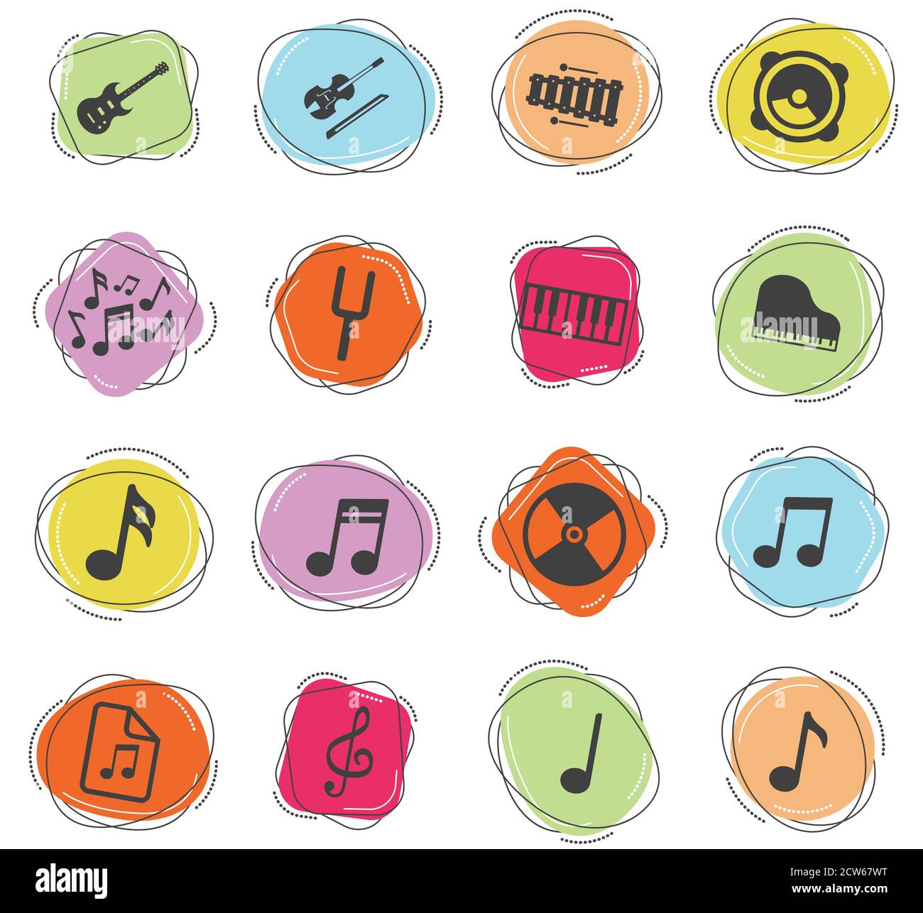 Music simply icons Stock Vector Image & Art - Alamy