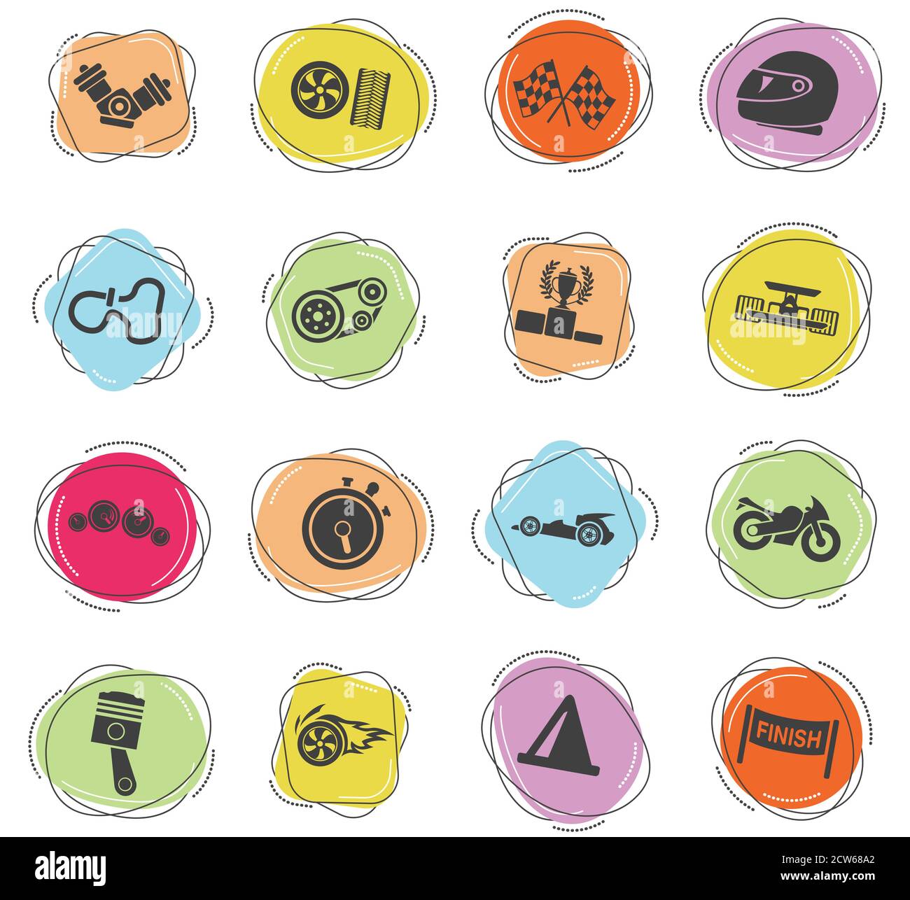 Racing icon set Stock Vector Image & Art - Alamy