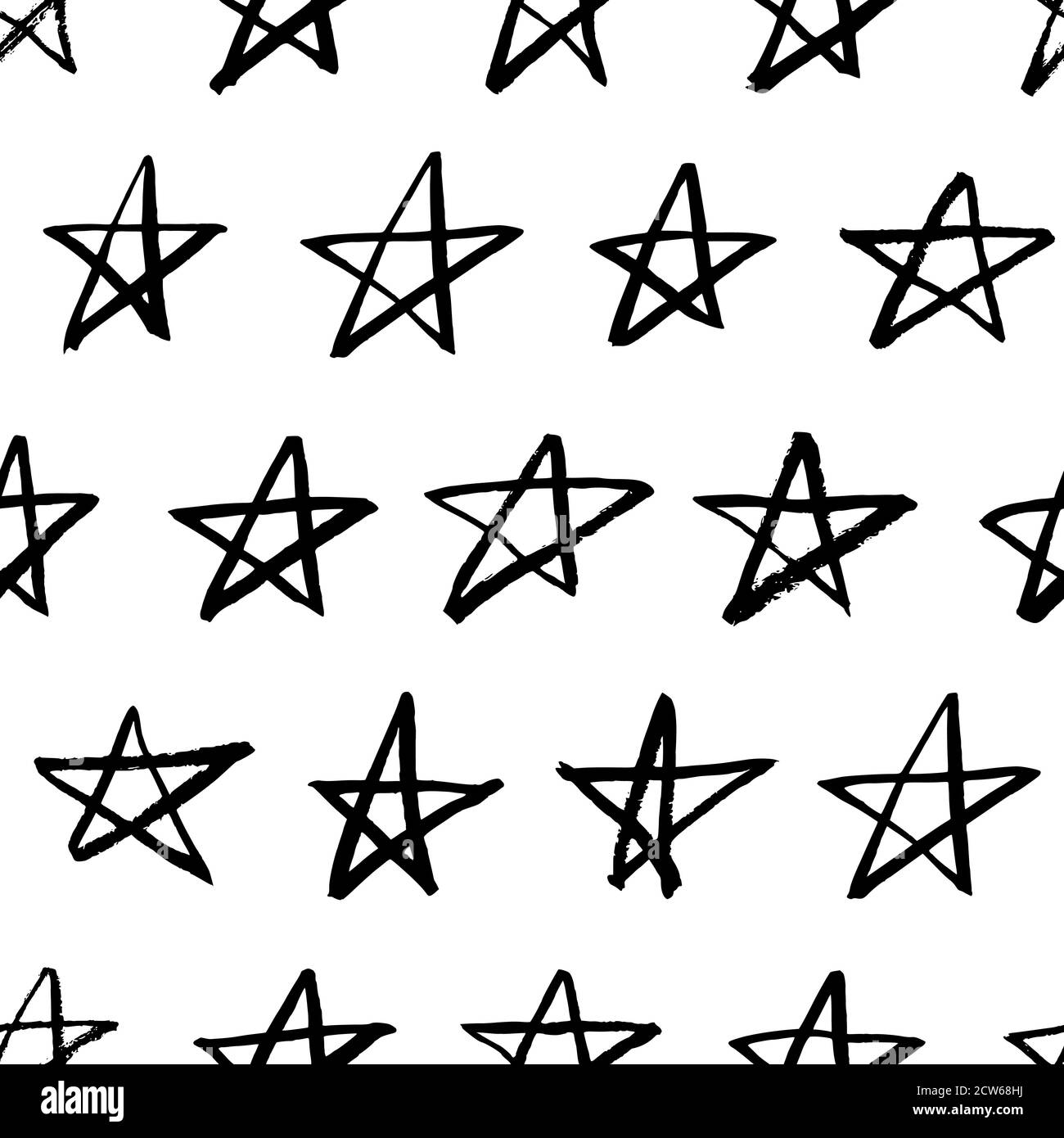Star vector seamless pattern. Hand drawn doodle Stock Vector Image & Art - Alamy