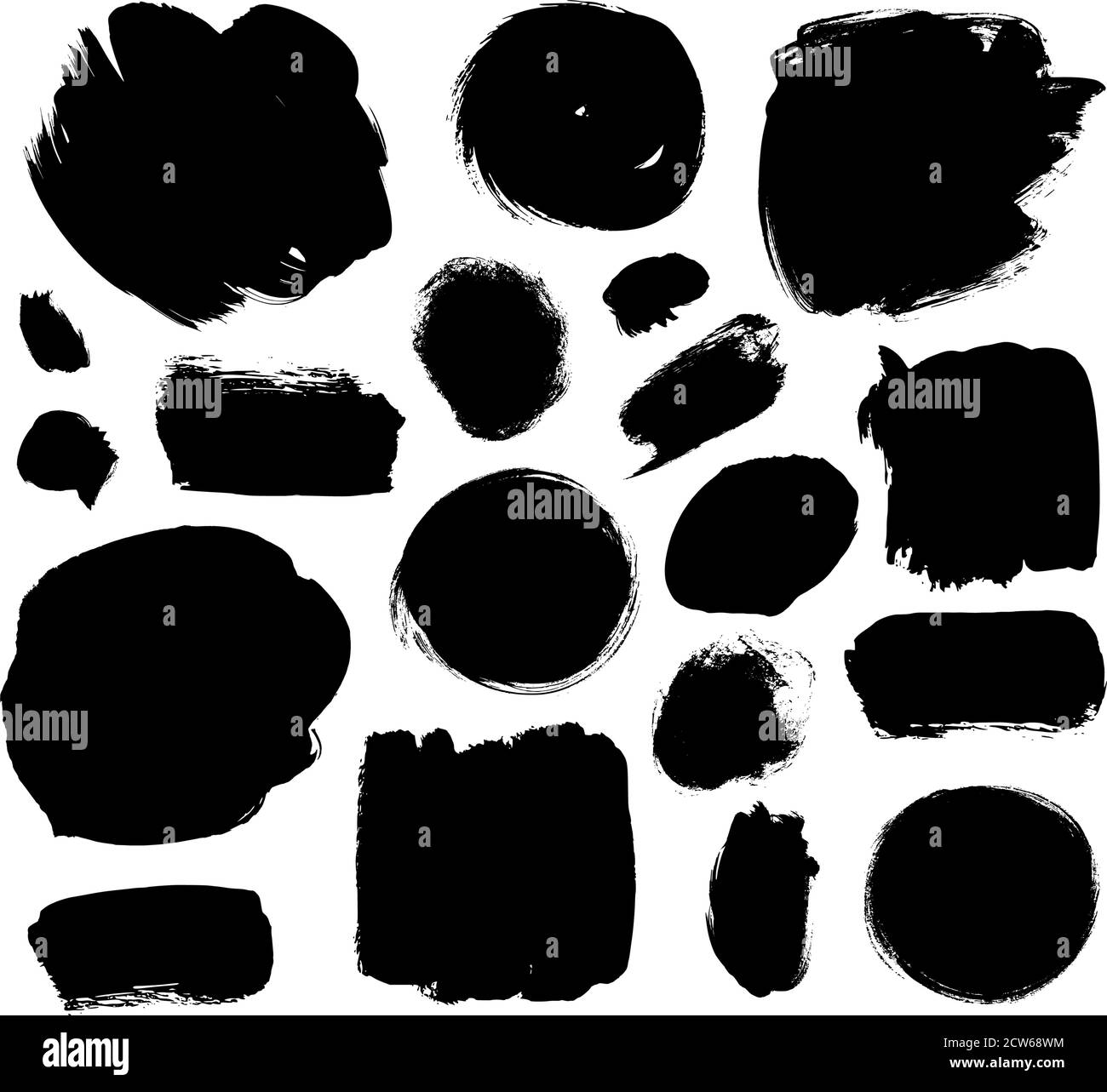 Vector ink brush strokes and shapes collection Stock Vector Image & Art ...