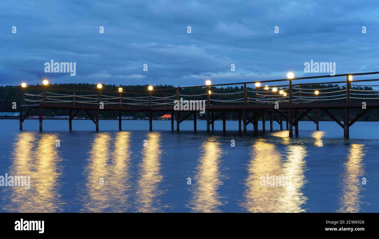 Photography of Istra water Reservoir landscape. Mysterious Russian blue ...