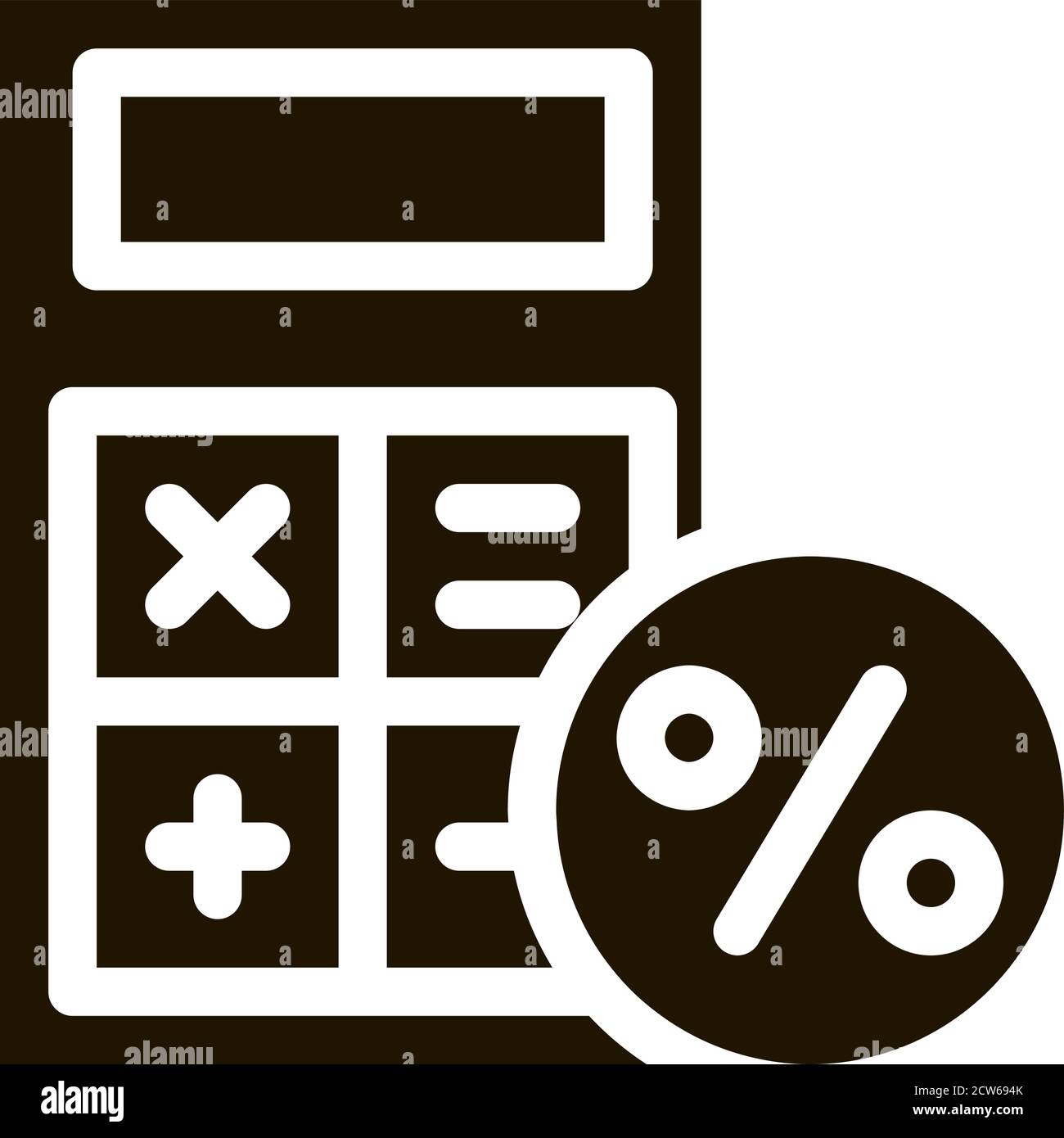 Math Calculator for Calculations Icon Vector Glyph Illustration Stock ...