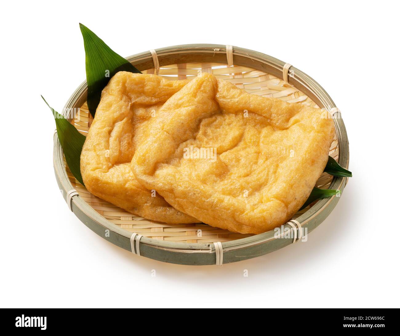 Japanese fried tofu on a white background Stock Photo - Alamy