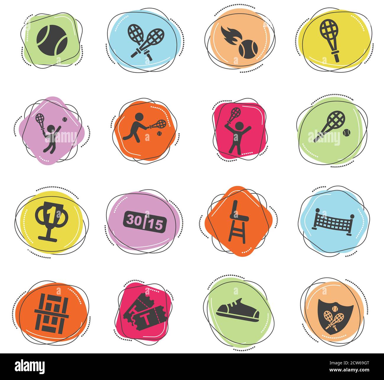 tennis icon set Stock Vector Image & Art - Alamy