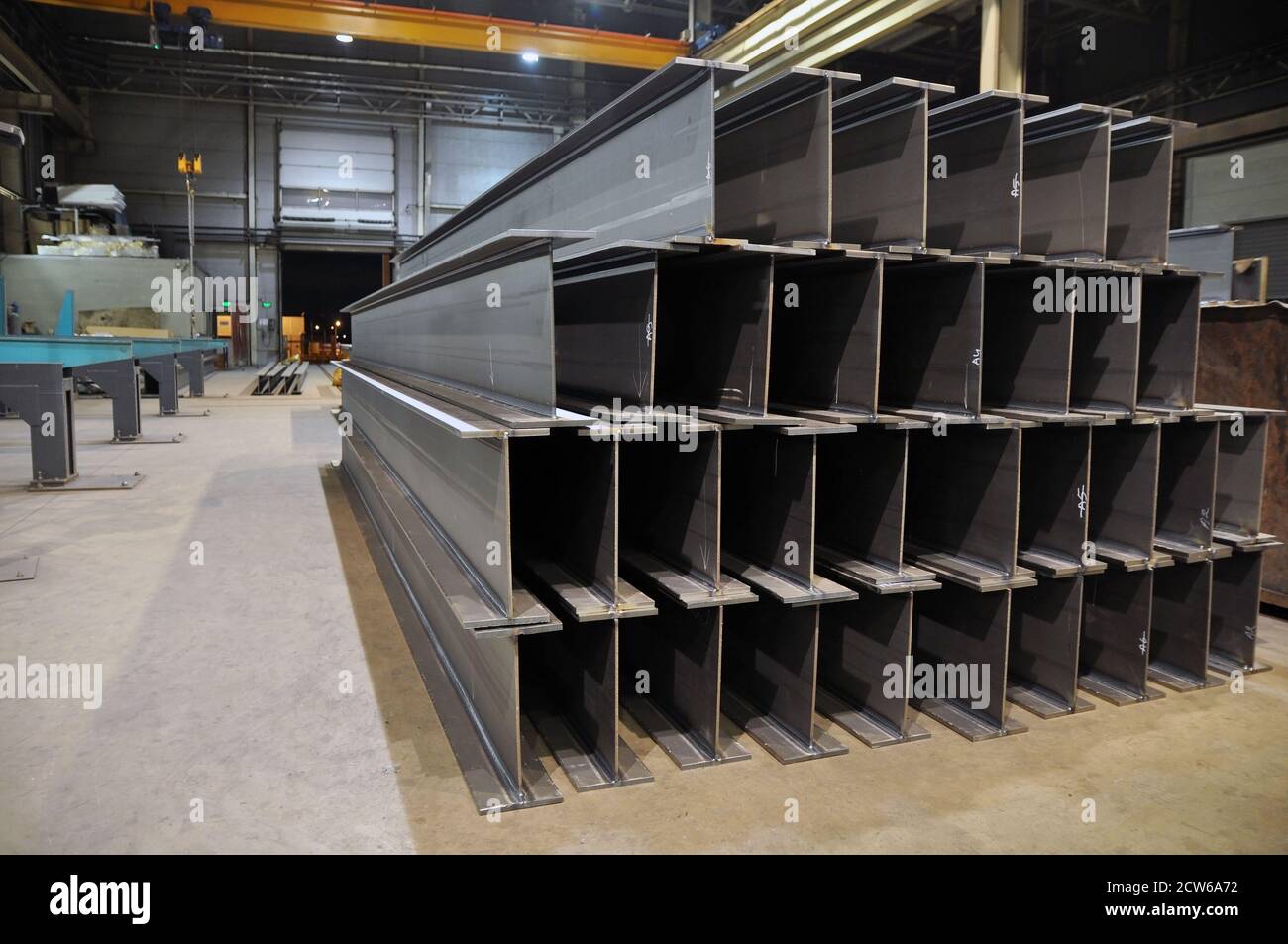 Manufacturing of a welded I-beam on an automatic welding line. Products ...