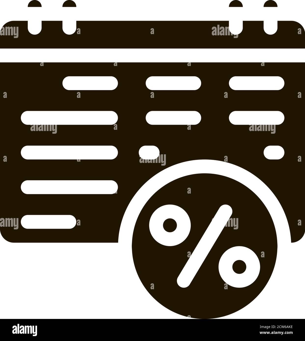 Salary Calendar Schedule Icon Vector Glyph Illustration Stock Vector ...