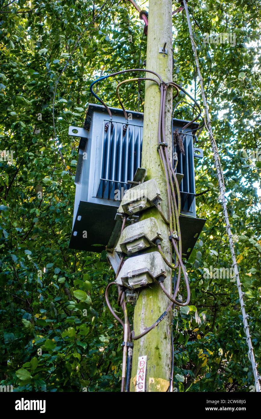 Pole mounted transformer hi-res stock photography and images - Alamy