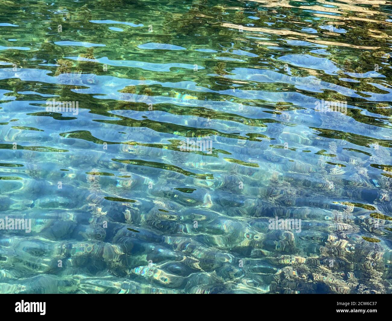 Crystal clear sea water background. Ripple in water. Aquatic paradise ...