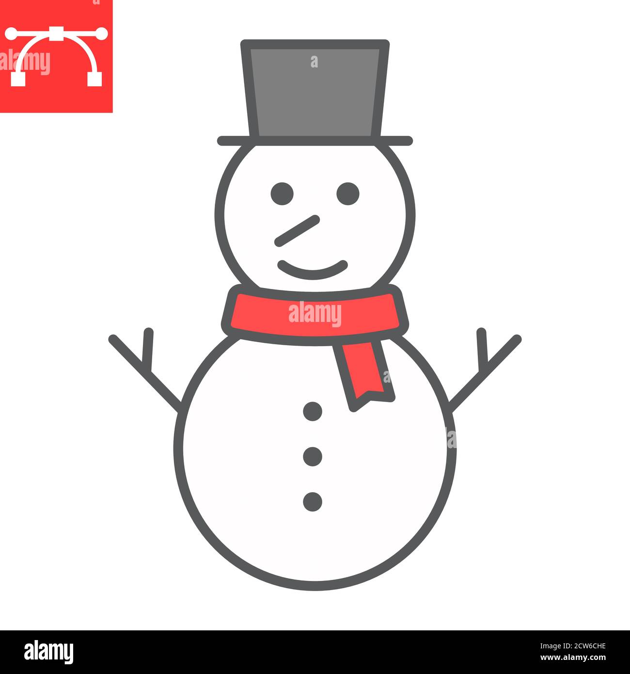 Snowman Vector Outline