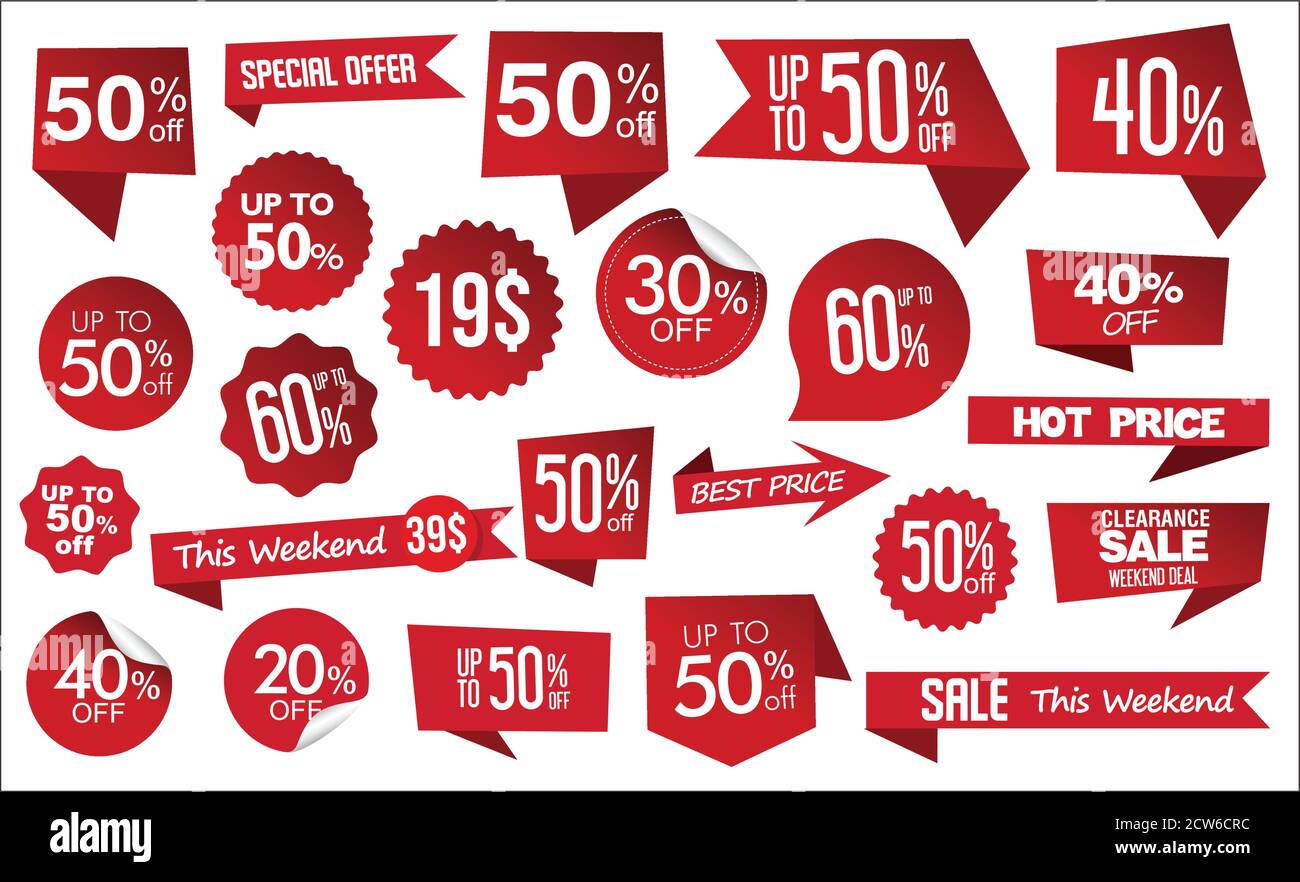 Sales stickers Stock Vector Images - Alamy