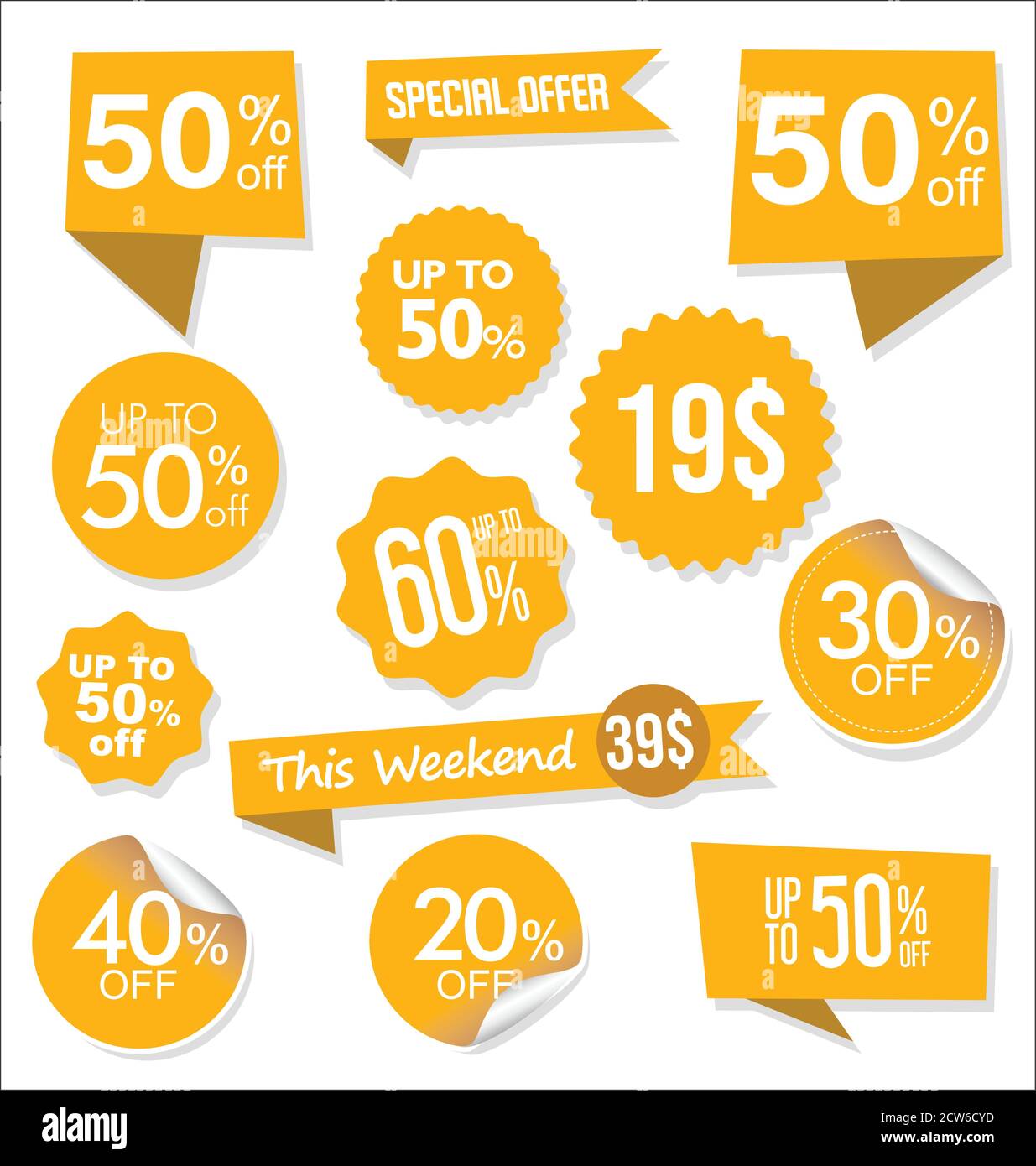 Collection of modern sale stickers and tags Stock Vector Image & Art ...