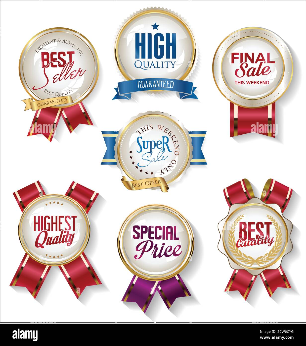 collection of golden badges and labels Stock Vector Image & Art - Alamy