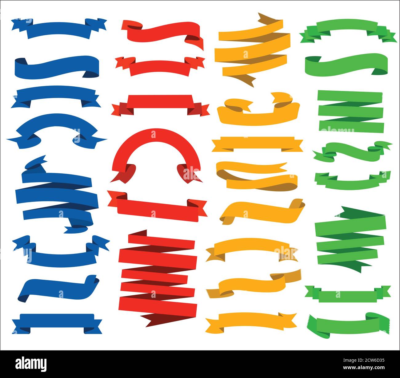 collection of colorful ribbons Stock Vector Image & Art - Alamy