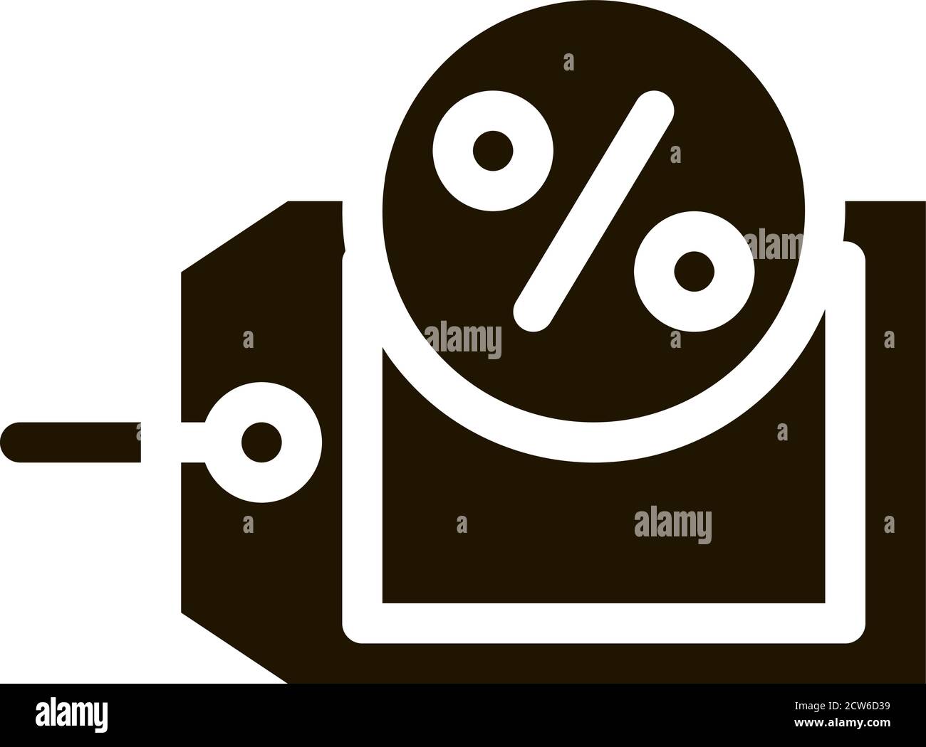 Interest Label Tag Icon Vector Glyph Illustration Stock Vector Image ...