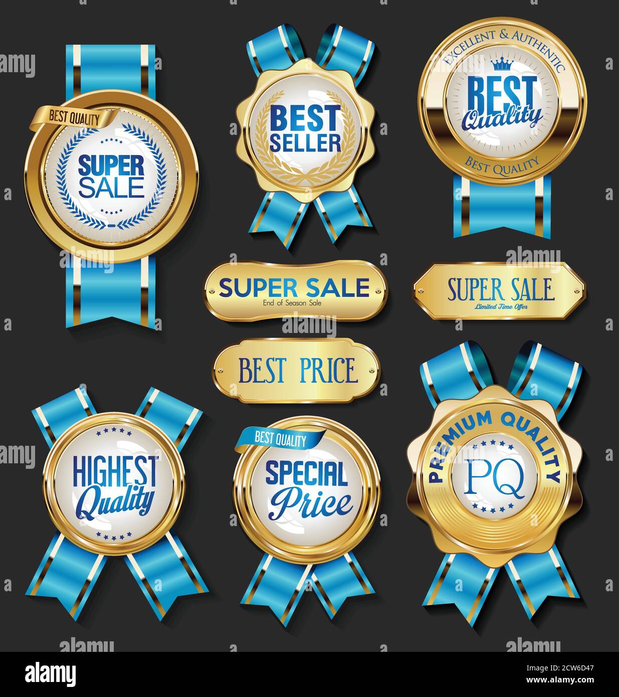 collection of golden badges and labels Stock Vector Image & Art - Alamy