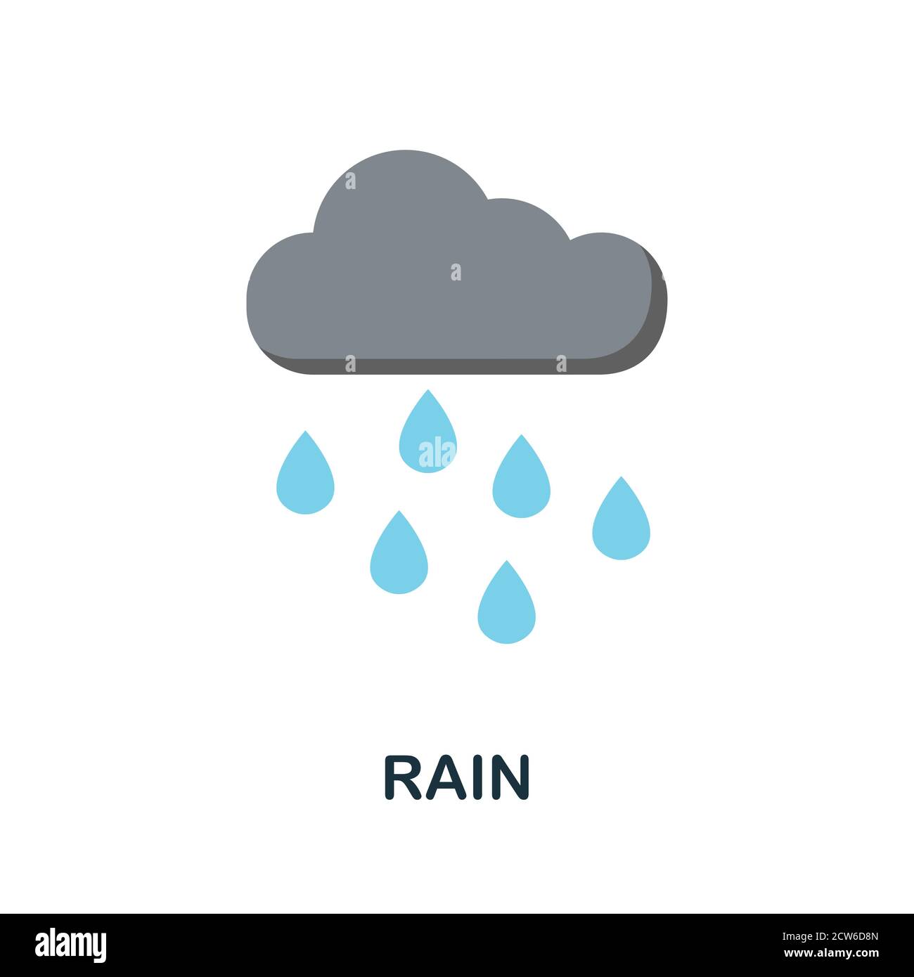 Rain icon. Simple element from autumn collection. Creative Rain icon ...