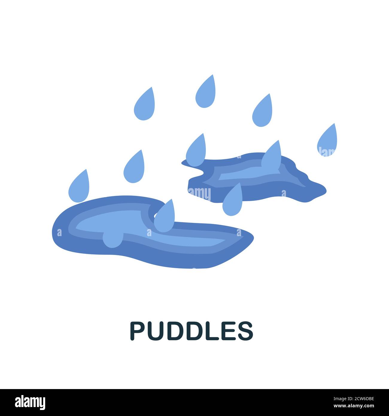 Puddles of water Stock Vector Images - Alamy