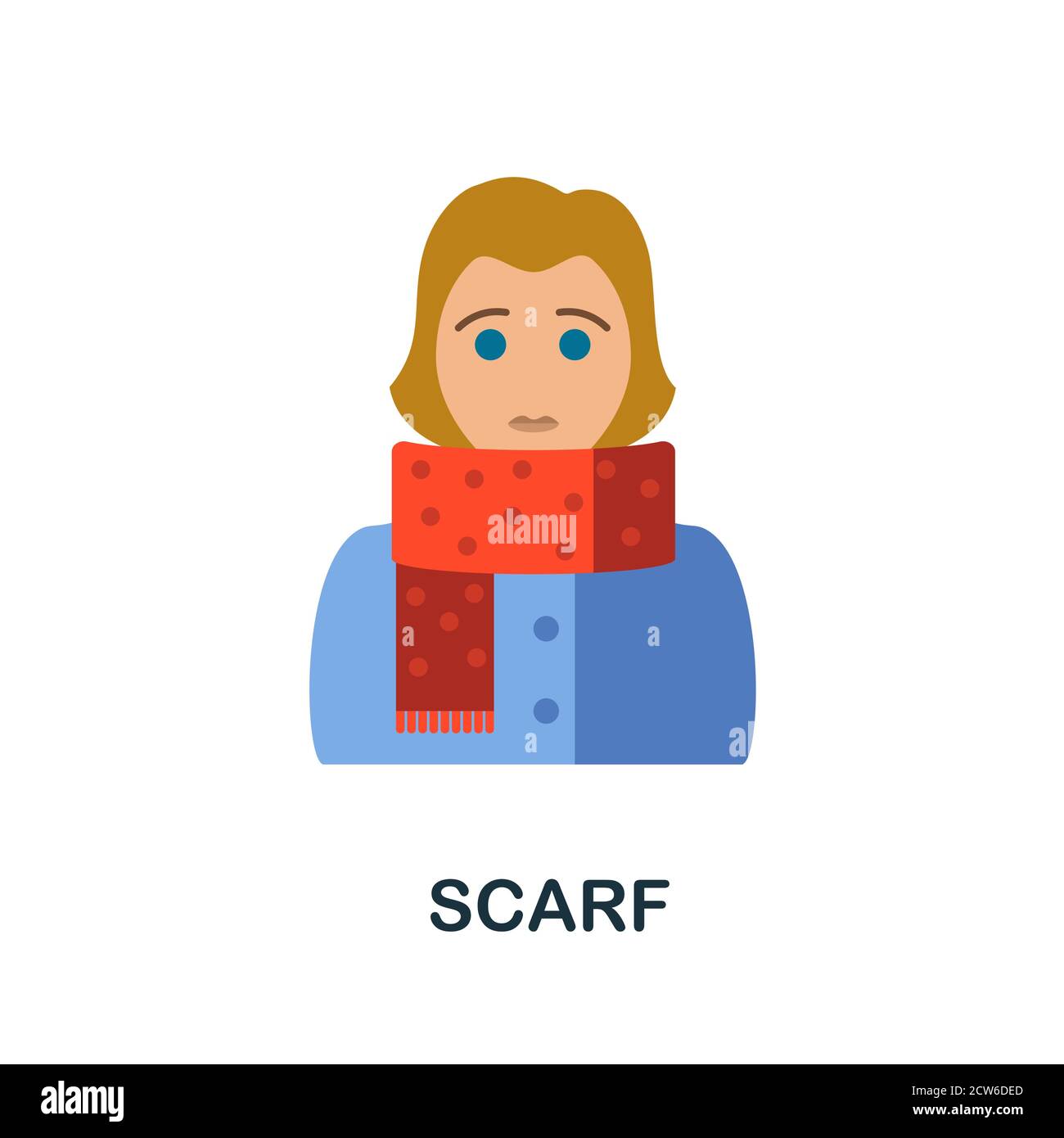 Scarf icon. Simple element from autumn collection. Creative Scarf icon ...