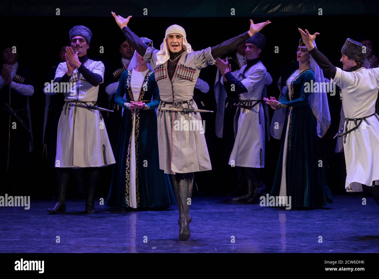 Moscow, Russia. 9th of April, 2018 Artists perform at a concert of the ...