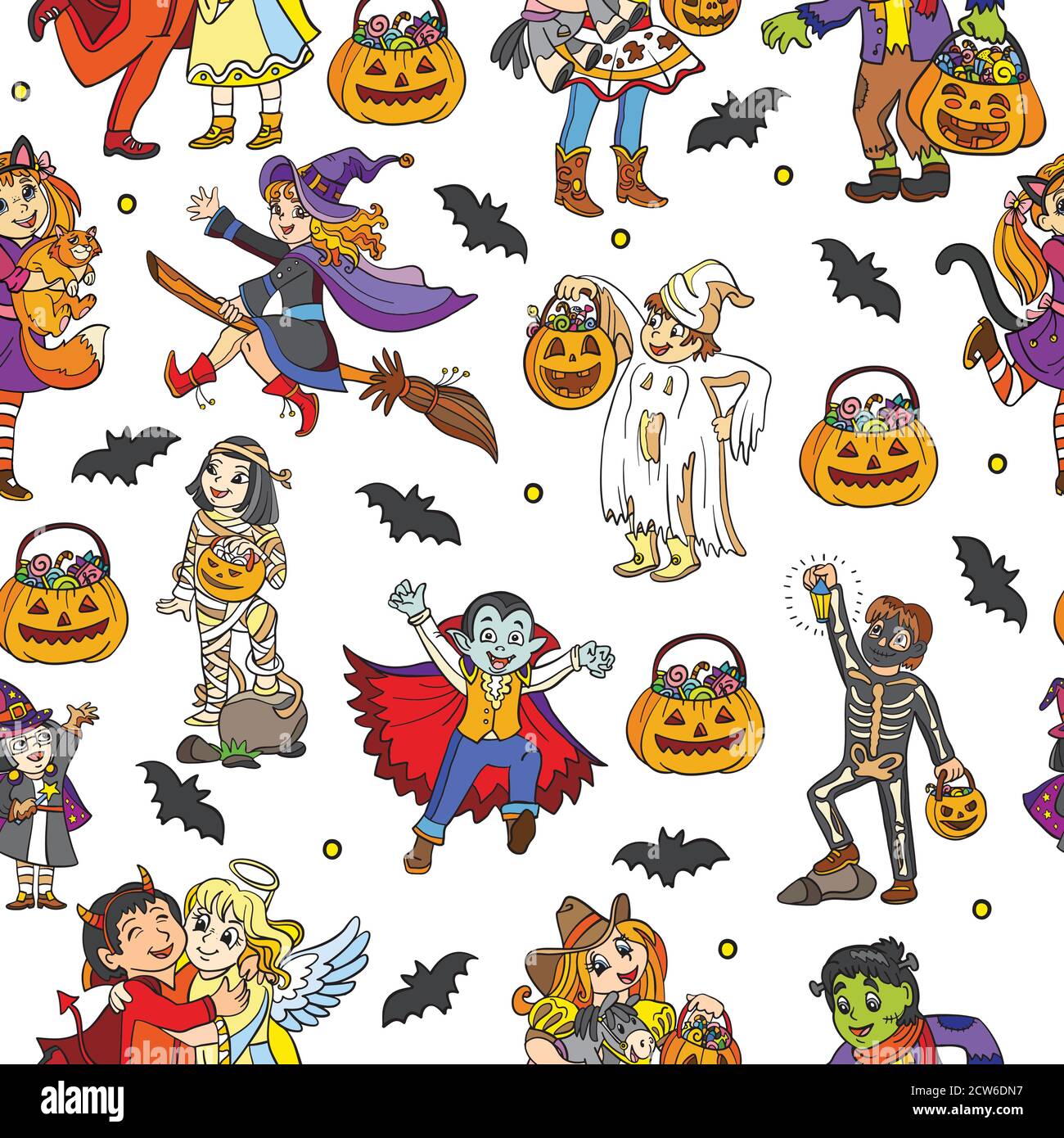 Set halloween kids vector characters Stock Vector Images - Alamy