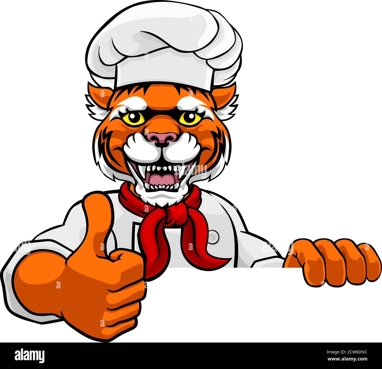 Tiger Chef Mascot Sign Cartoon Character Stock Vector Image & Art - Alamy