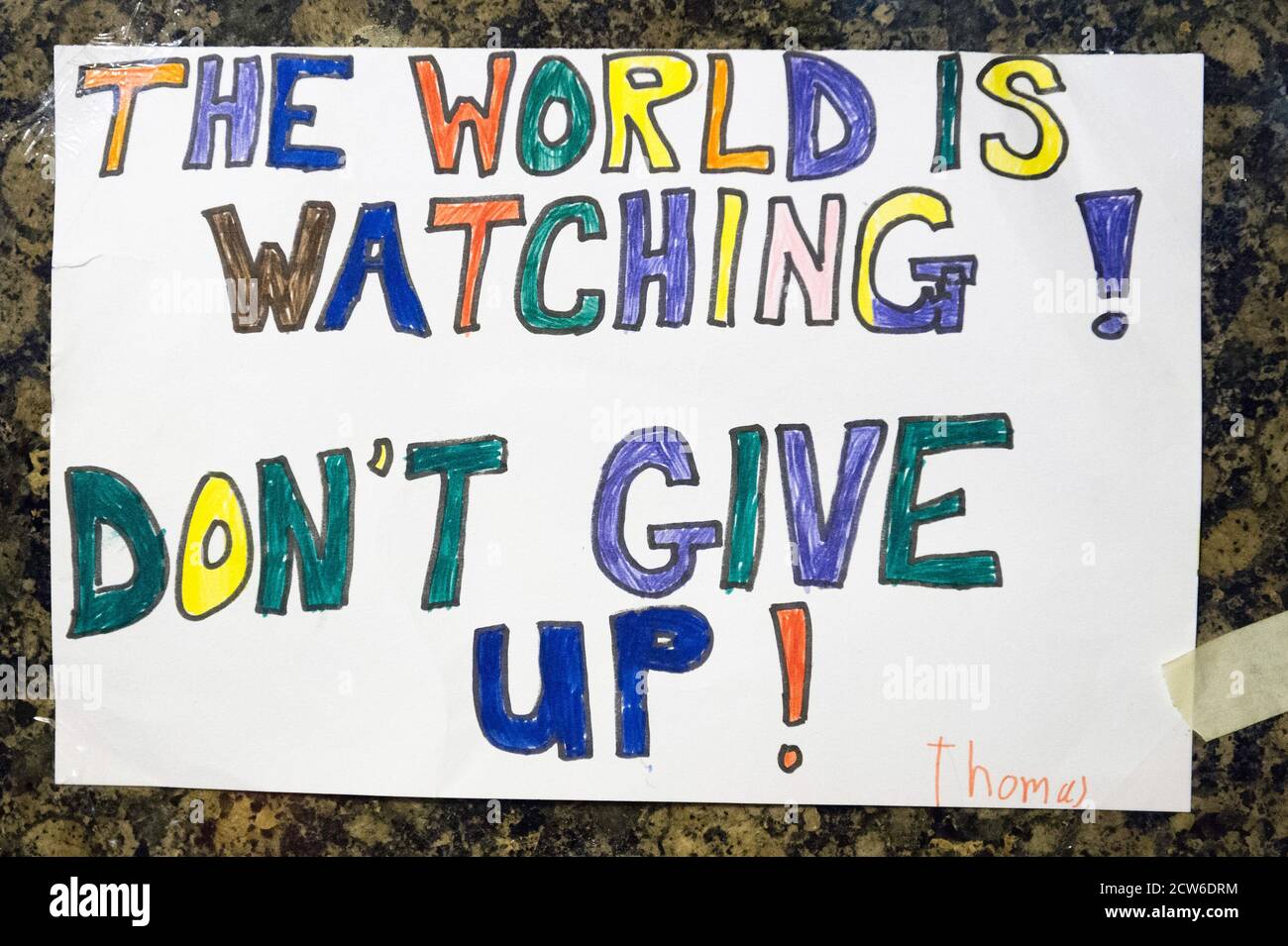 World hunger sign hi-res stock photography and images - Alamy