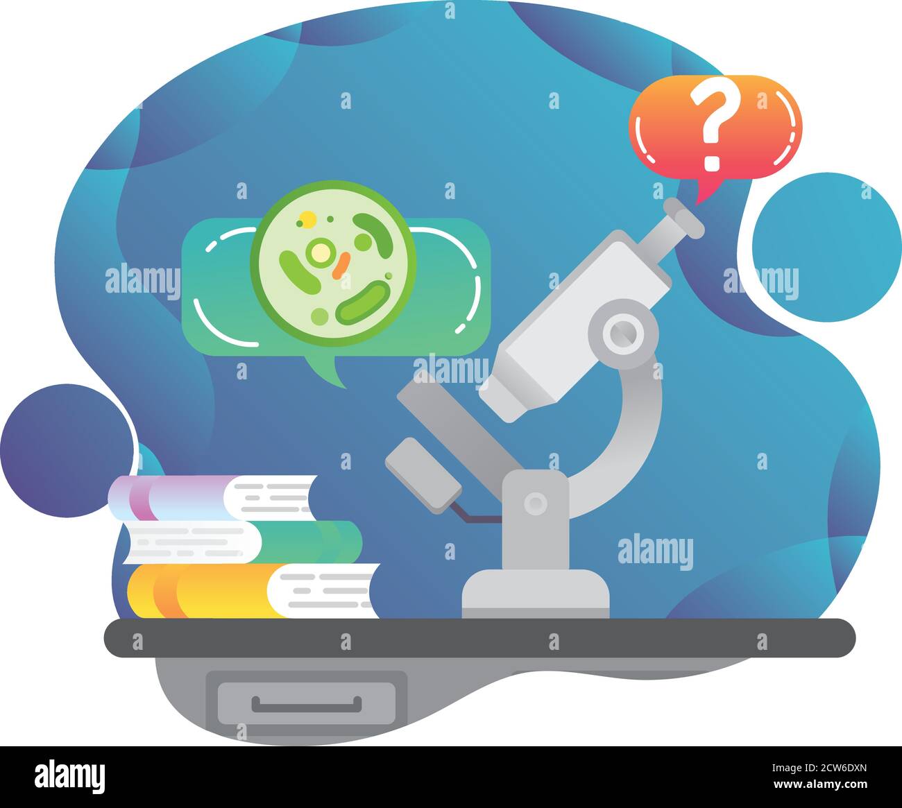 Study biology and science vector concept for computer and mobile phone ...