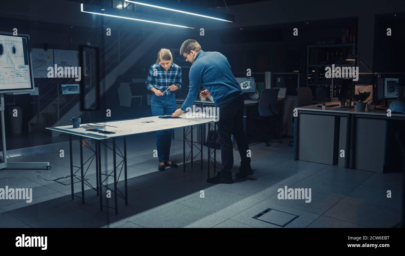 In the Dark Industrial Design Engineering Facility Male and Female ...