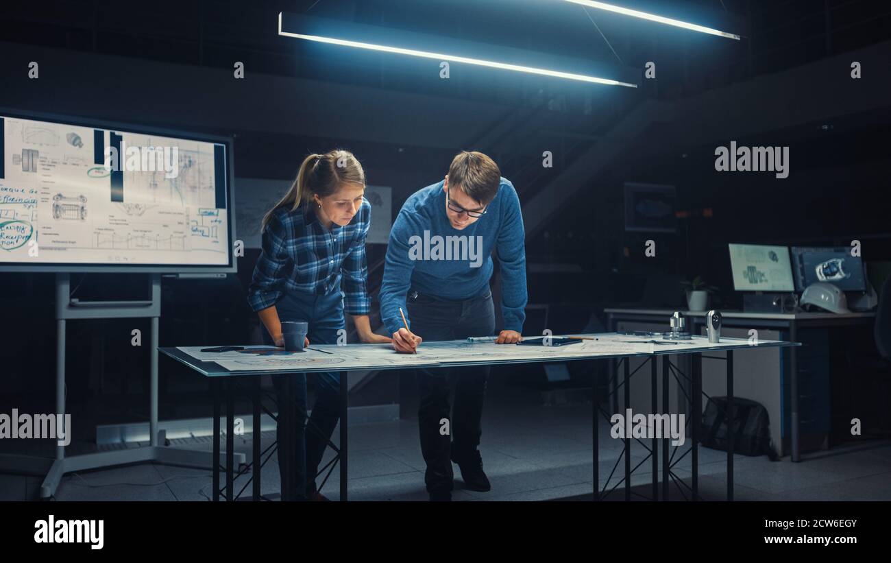 In the Dark Industrial Design Engineering Facility Male and Female ...