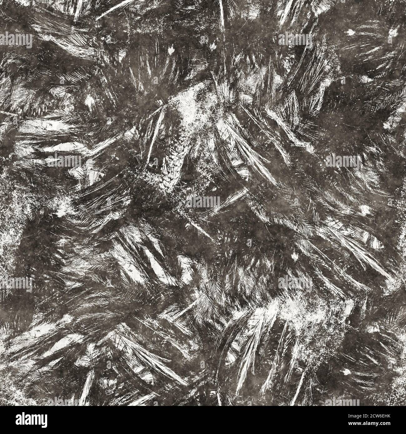 Neutral tropical palm tree leaves seamless pattern Stock Photo - Alamy
