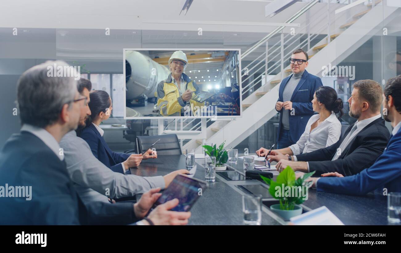 In the Conference Room Group of Directors, Investors and Businessmen ...