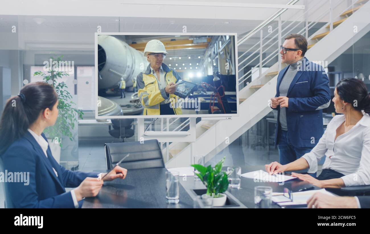 In the Conference Room Group of Directors, Investors and Businessmen ...