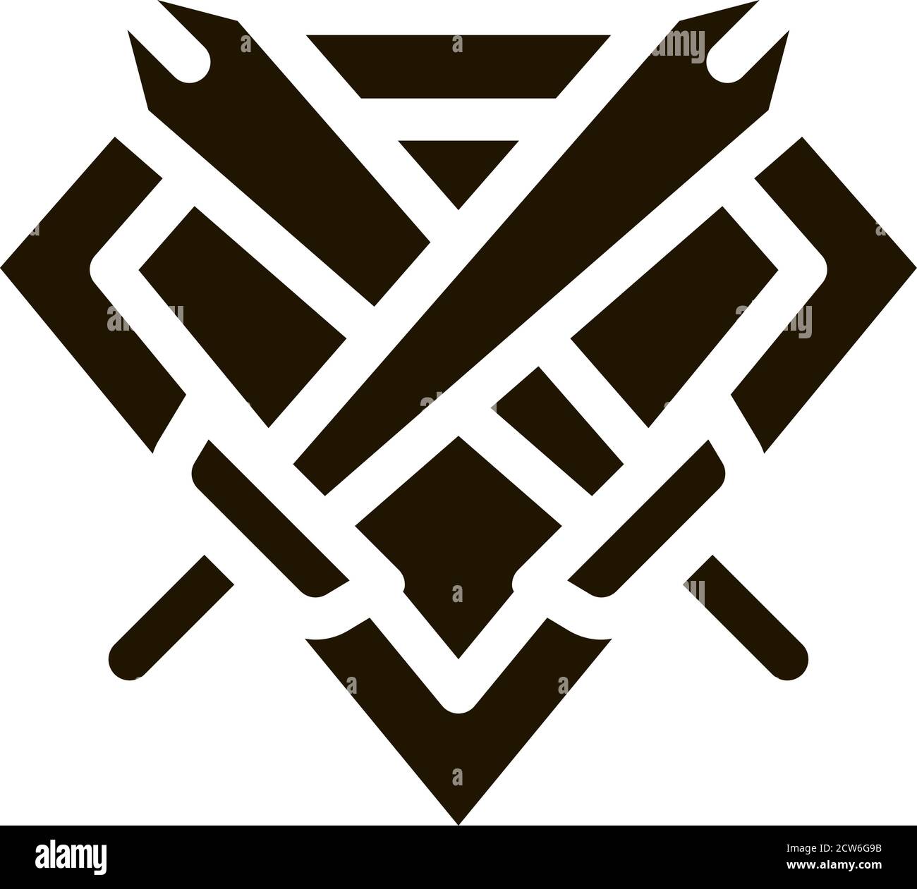 Emblem of Defender Icon Vector Glyph Illustration Stock Vector Image ...