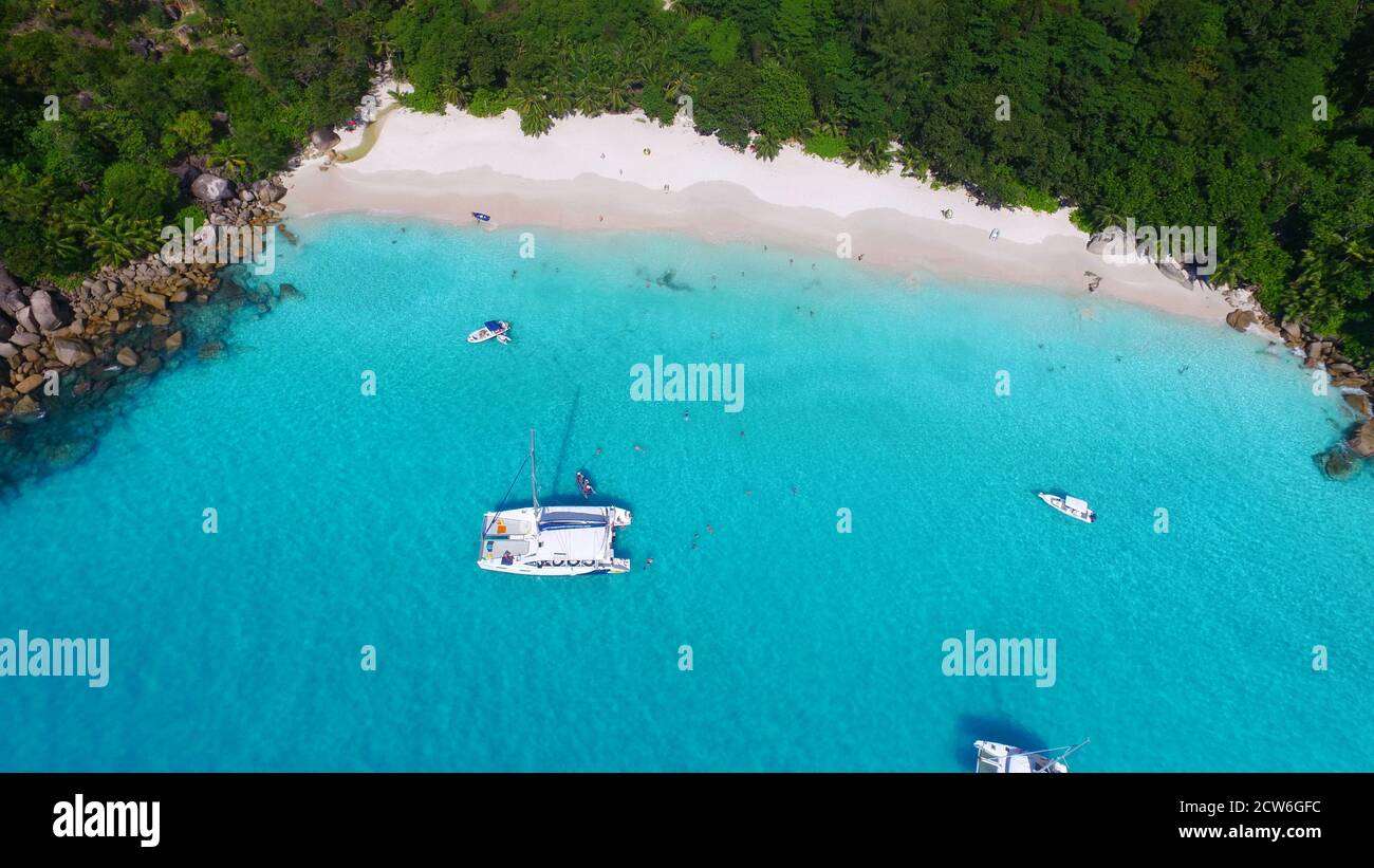 Paradise from above.The stunning beauty of Seychelles' beaches is even ...