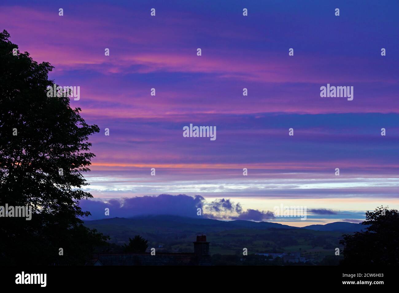 Sunset sky. Kendal, Cumbria, England, United Kingdom, Europe Stock ...