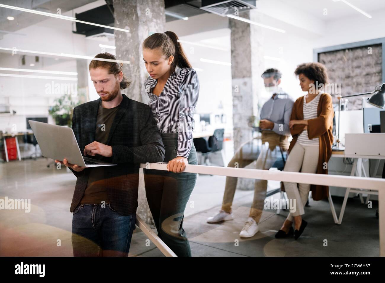 Technology software business office programming people concept Stock ...