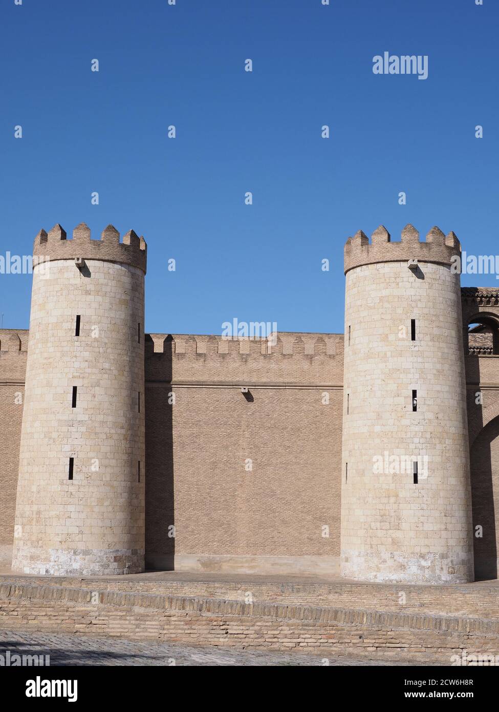 Monumental palace in Saragossa city in Spain - vertical Stock Photo - Alamy