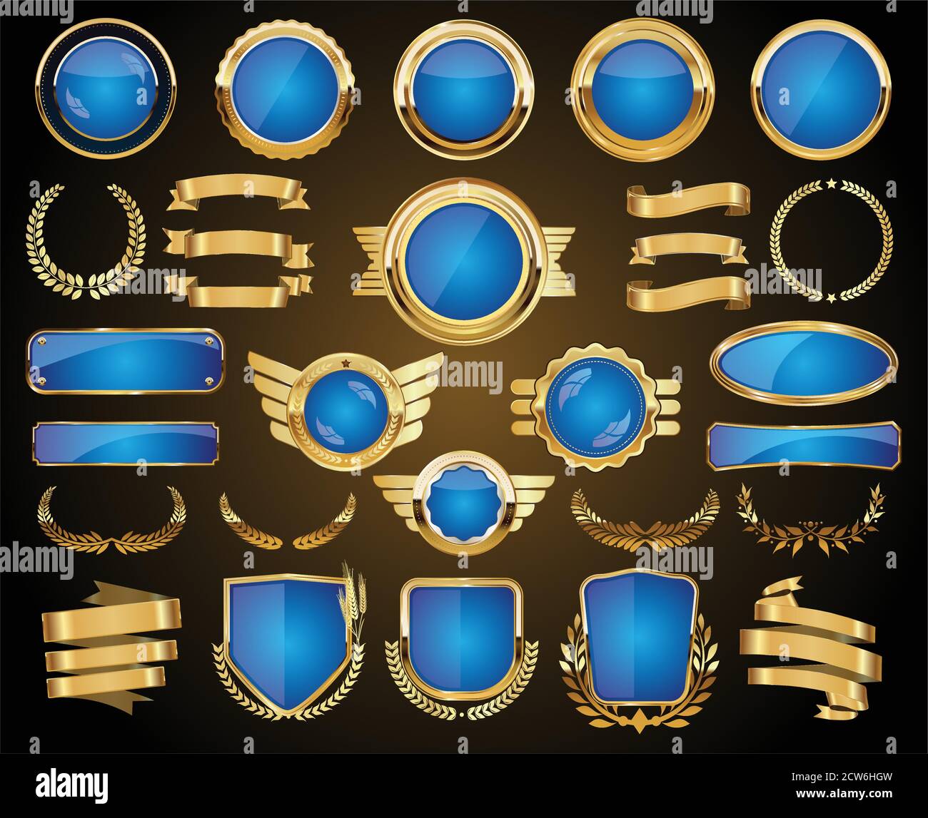 Luxury premium golden badges and labels Stock Vector Image & Art - Alamy