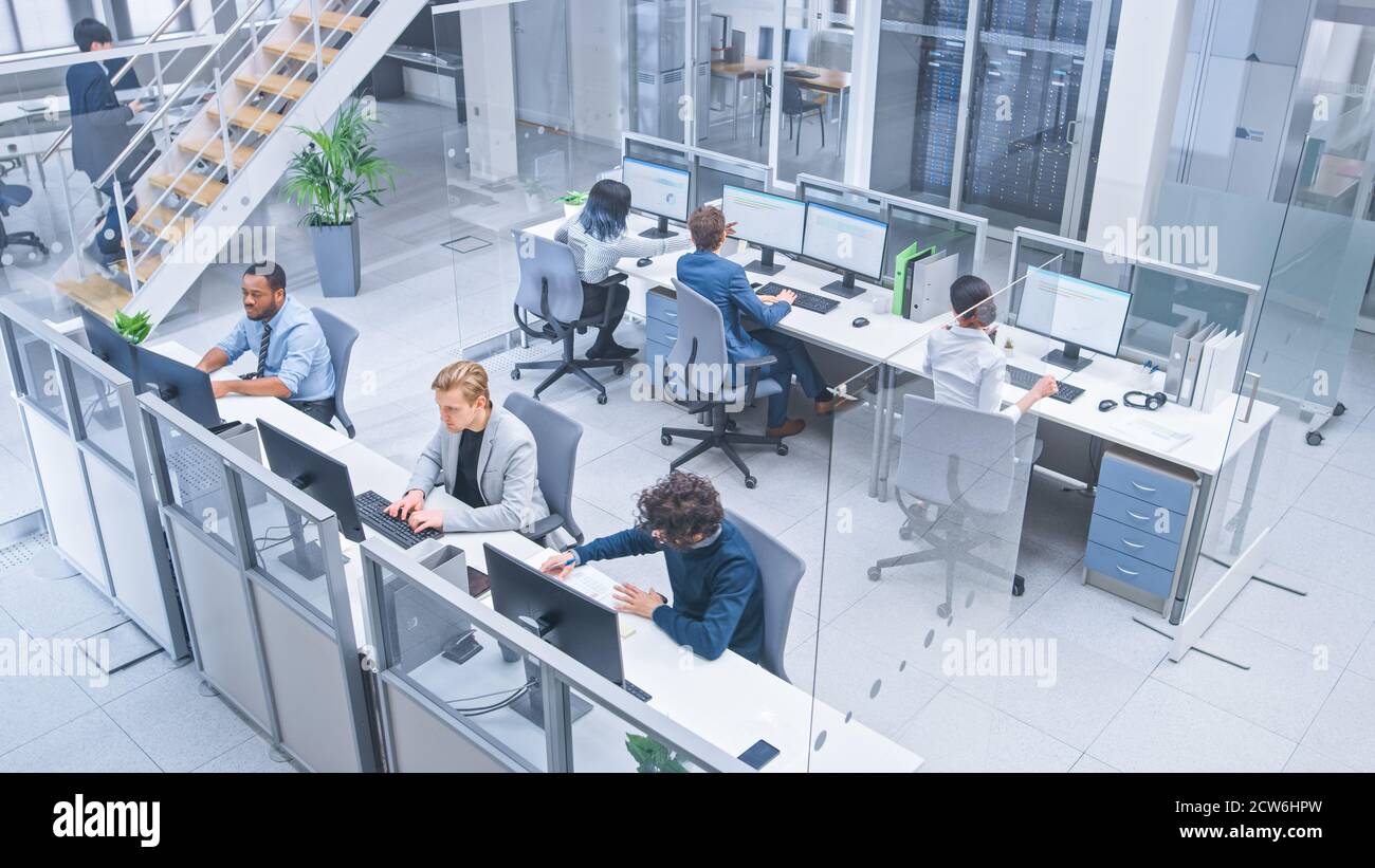 Diverse Multinational Team of Business Managers and Specialists Work on ...