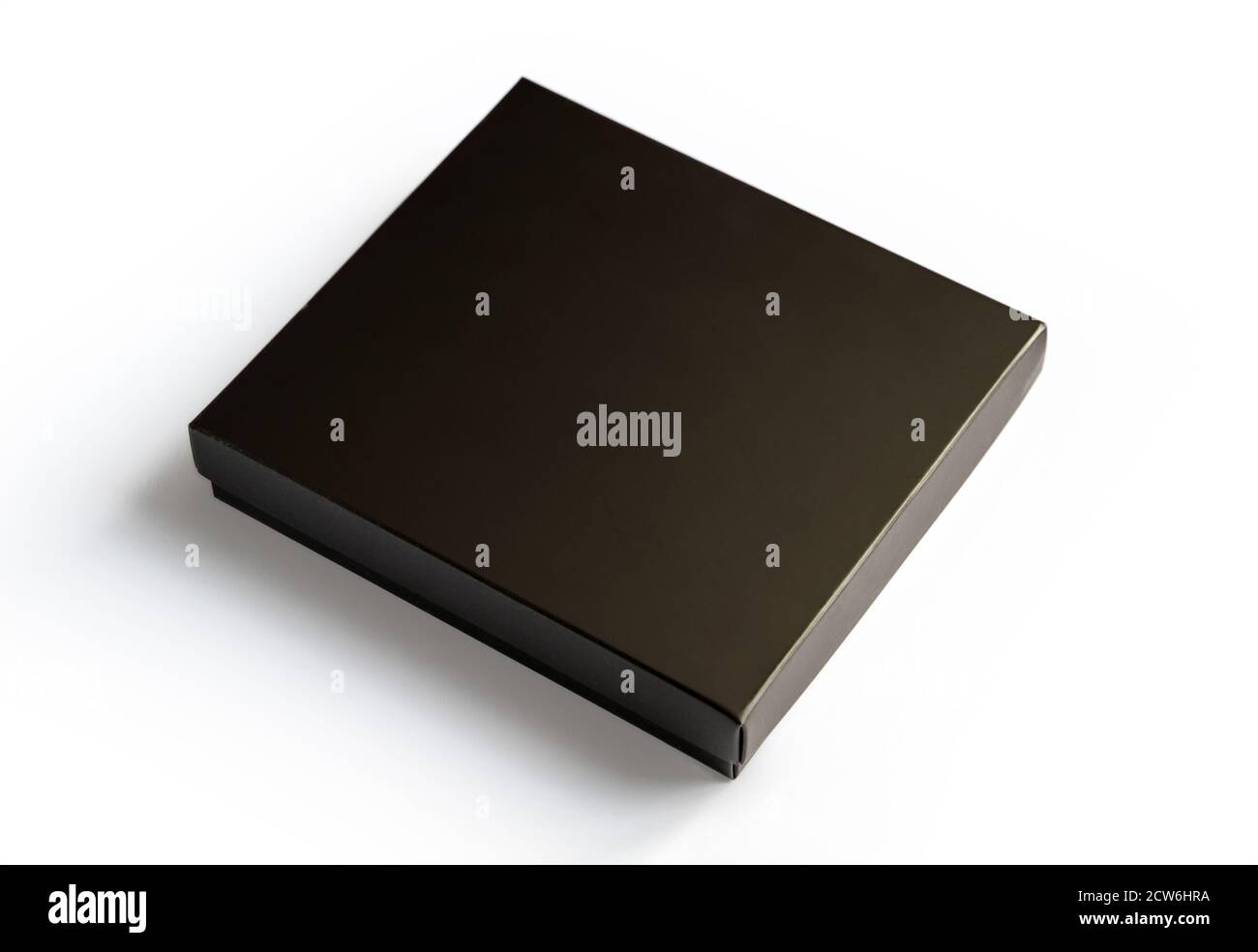 Black luxury gift box isolated on a white background Stock Photo - Alamy