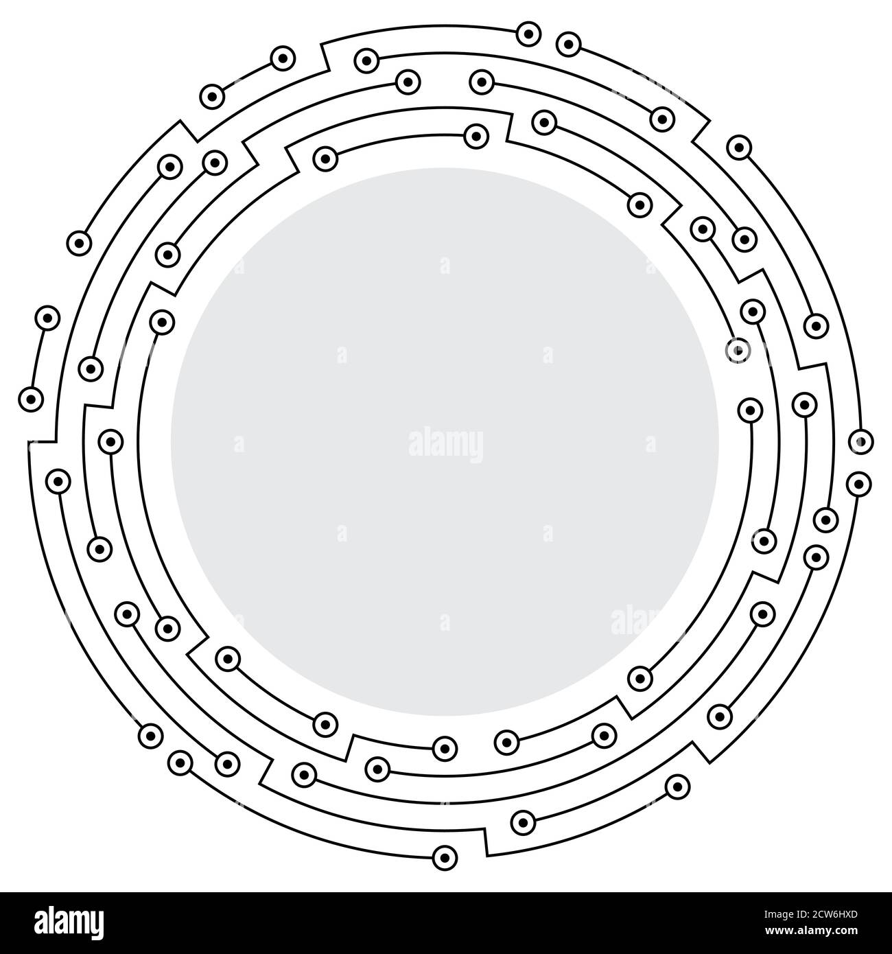 Abstract technology round frame Stock Vector Image & Art - Alamy
